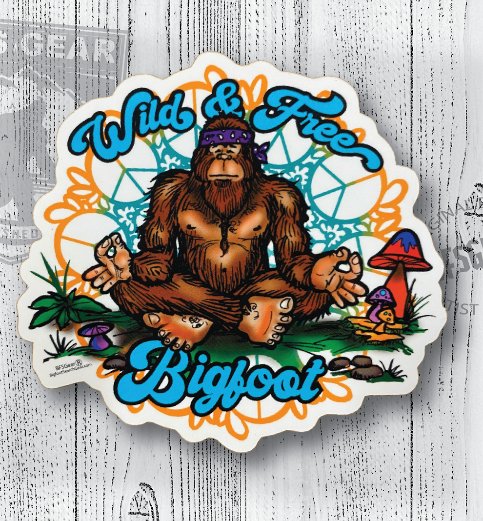 WILD & FREE BIGFOOT STICKER – BIGFOOT SEARCH GEAR